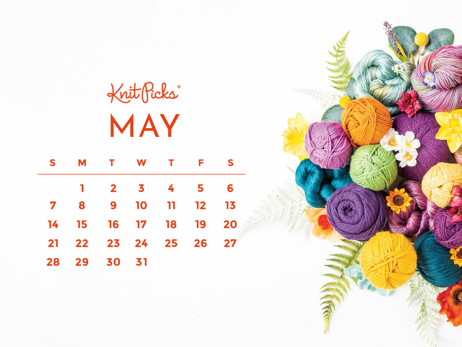 Free Downloadable May 2023 Calendar - The Knit Picks Staff Knitting Blog