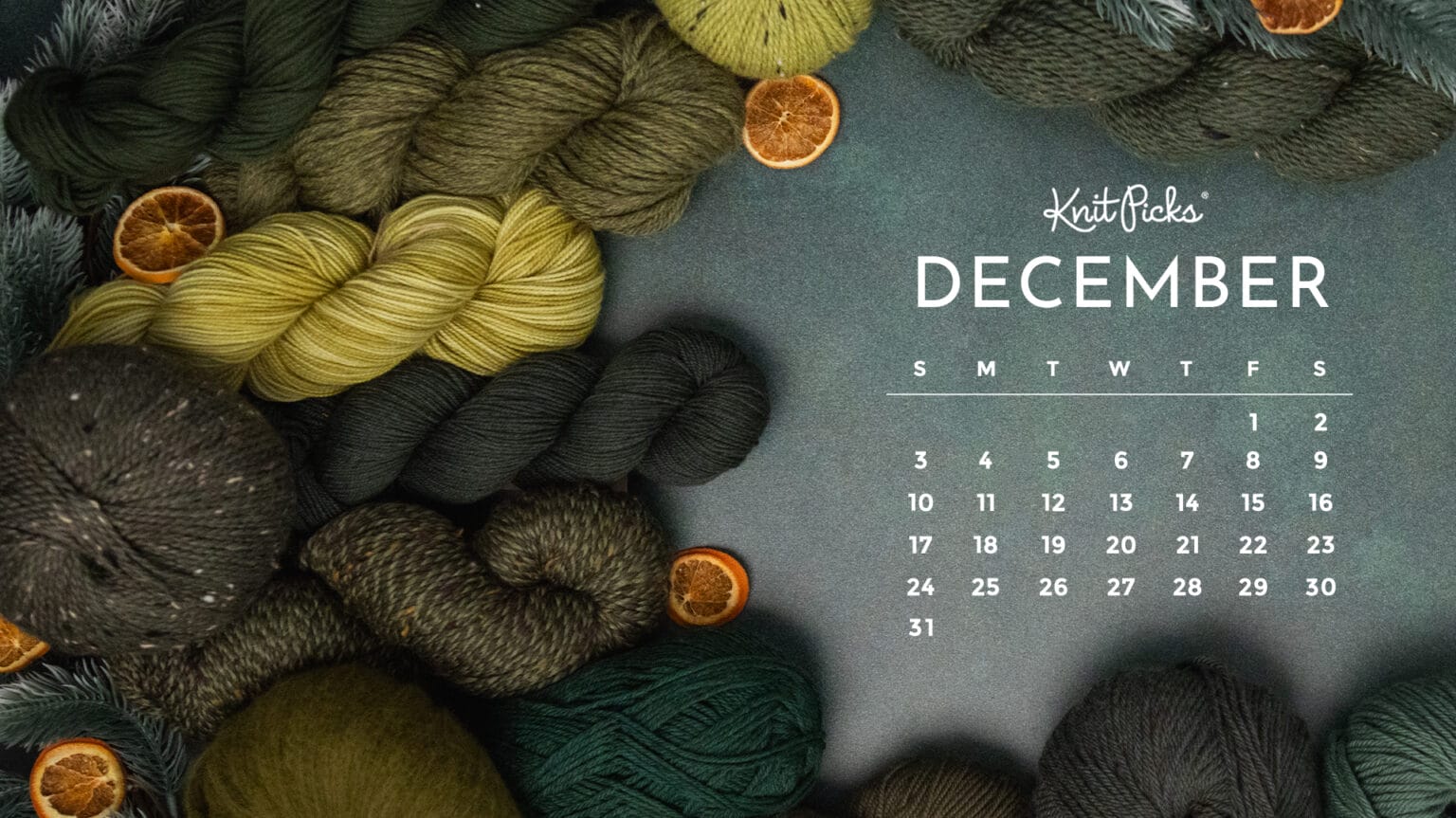 Free Downloadable December 2023 Calendar - The Knit Picks Staff ...